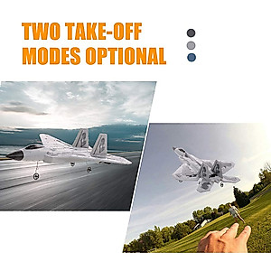 Goolsky FX822 F-22 Raptor Model Fighter, 2CH RC Plane, 2.4GHz Remote Control Airplane, EPP Fixed-Wing Aircraft RTF Toy for Kids and Adults