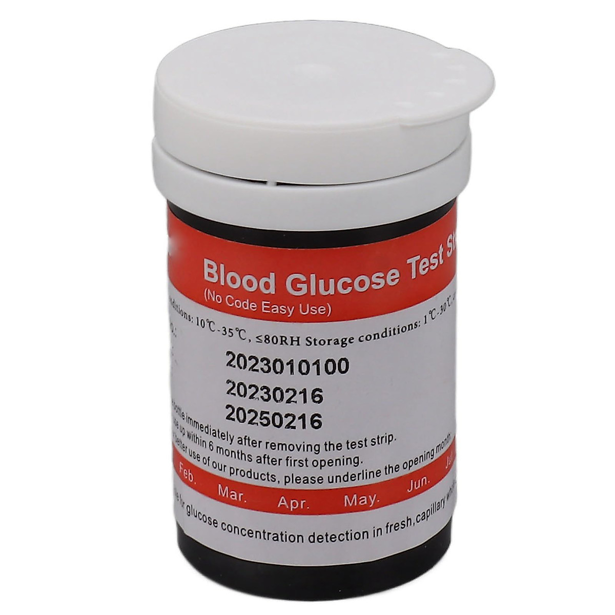 50 Count Accurate Glucose Test Strips for Diabetes Monitoring, PET Material
