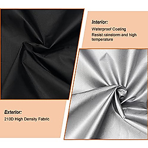 Anglecai Patio Chair Cover, Outdoor Chair Cover Waterproof Lounge Deep Seat Cover Garden Stack Chair Cover with Storage Bag, Black Heavy Duty Windproof Lawn Chair Cover, 25" L x 25" W x 47" H