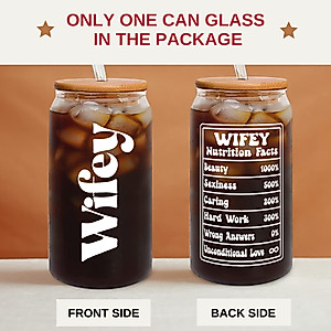 Gifts for Wife from Husband - Wife Gifts - Wedding Anniversary, Birthday Gifts for Wife, Mothers Day Gifts for Wife, Valentines Day Gifts for Wife - Romantic I Love You Gifts for Her - 16 Oz Can Glass