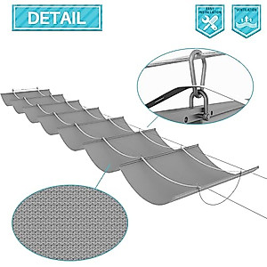 Coarbor 3'Wx16'L Pergola Shade Cover Retractable Shade Awning Slide Flexible Canopy for Patio Deck Porch Hang Down U Shape Wave Shade Cover Wire Cable Hardware Included Light Grey
