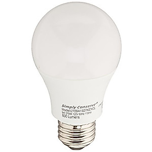 Simply Conserve Energy-Efficient LED Lightbulb, Energy Star-Certified 9W A19 (50W equiv) Warm White