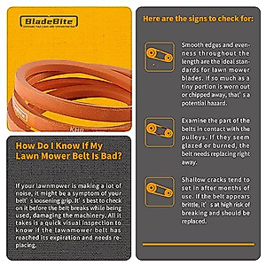 BladeBite Drive Belt 50027563 / Kevlar Cord / 1/2" X 61.2" - Compatible with Bush Hog CZ2149 CZ2349 CZ2355 Lawn Riding Mower
