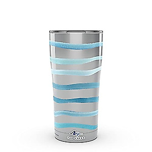 Tervis Yao Cheng Sea Stripe Triple Walled Insulated Tumbler Travel Cup Keeps Drinks Cold & Hot, 20oz Legacy, Stainless Steel