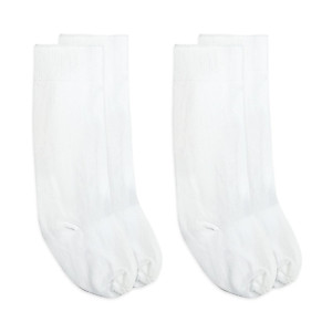 Jefferies Socks Unisex Baby Soft Nylon Knee High Socks 2 Pair Pack (Newborn - USA Shoe 0-1 - 1-3 Months, White)