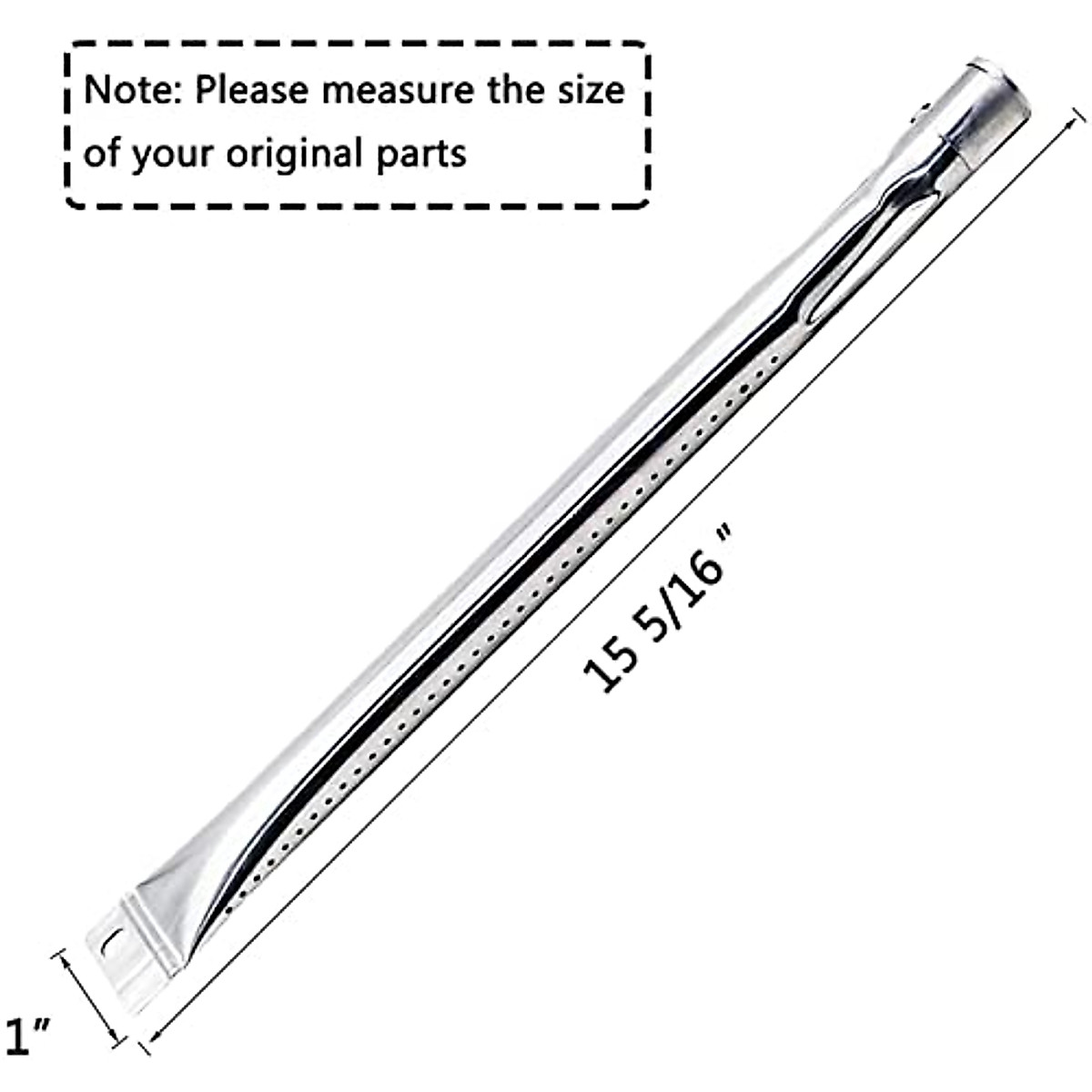 Hiorucet Grill Replacement Parts for Brinkmann 810-2410-S, 810-1420-0, 810-1420-1, 810-1470-0 Grill Models. Grill Burner, Porcelain Heat Plate, Adjustable Carryover Tubes Replacement for Brinkman