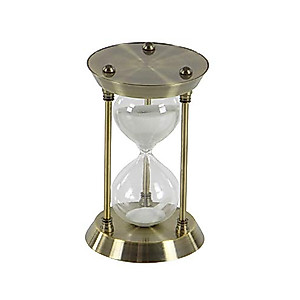 Deco 79 Glam Metal Cylinder Timer, 4" x 4" x 7", Brass
