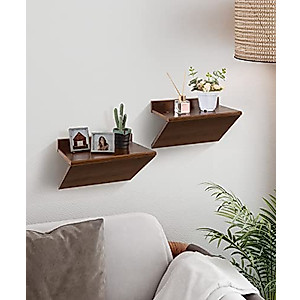 Sivapleso Floating Nightstand Wall Mounted Modern Floating Wood Shelves Bedside Tables Desk for Living Room, Bedroom, Kitchen, Office 13''L x 7''W
