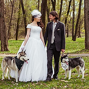 Dog Engagement Announcement, Will You Marry My Daddy Dog Bandana, Dog of Honor Bandana Wedding, Wedding Engagement Photos Pet Scarf Accessories for Small Medium Large Dog (White+Black)