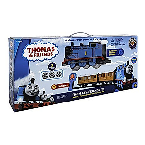 Lionel Battery-Operated Mattel Thomas & Friends Toy Train Set with Locomotive, Train Cars, Track & Remote with Authentic Train Sounds, & Moving Eyes for Kids 4+