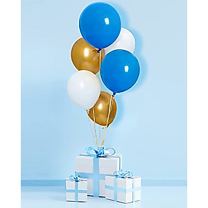 MOMOHOO Royal Blue Balloons 12+5 Inch 70Pcs Birthday Party Balloons, Premium Latex Balloons for Baby Shower Gender Reveal Balloons, Bridal Shower Graduation Balloons Wedding Party Helium Ballons