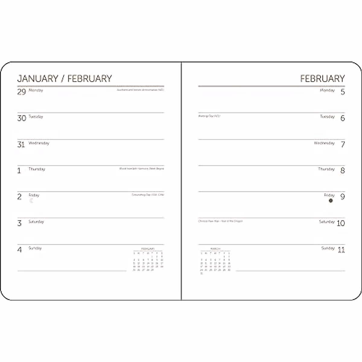 Monet Weekly Engagement Calendar 2024, Planner 6.5" x 8.5" Spiral Bound