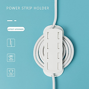 6 Pack Power Strip Holder Self Adhesive Power Strip Mounts with Wire Wrap Function…
