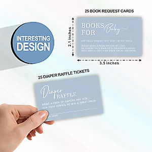 Oh Boy! Baby Shower Invitation Kit, Included Invites With Envelopes, Diaper Raffle Tickets(25 Pcs Each), Book Request Cards For Baby Announcement, Gender Reveal Party Favor And Supplies-A04