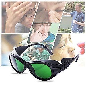 JILERWEAR Professional Laser Safety Glasses for 405nm,445nm,450nm,532nm,850nm Laser and 190nm-490nm Wavelength Violet/Blue/Red Laser Protection Goggles