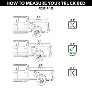 Tonno Pro Hard Fold, Hard Folding Truck Bed Tonneau Cover | HF-365 | Fits 2015 - 2020 Ford F-150 6' 7" Bed (78.9")