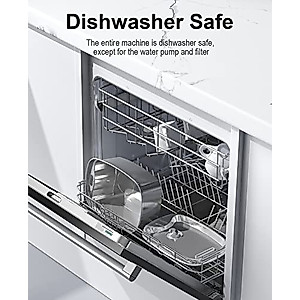 OlarHike Cat Water Fountain Stainless Steel, 61oz/1.8L Dog Water Bowl Dispenser Automatic Pet Water Fountain with Quiet Pump, Dishwasher Safe Design & Adjustable Water Flow for Cats, Dogs