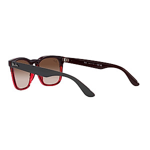 Ray-Ban RB4487 Steve Square Sunglasses, Green on Transparent Red/Brown Gradient, 54 mm