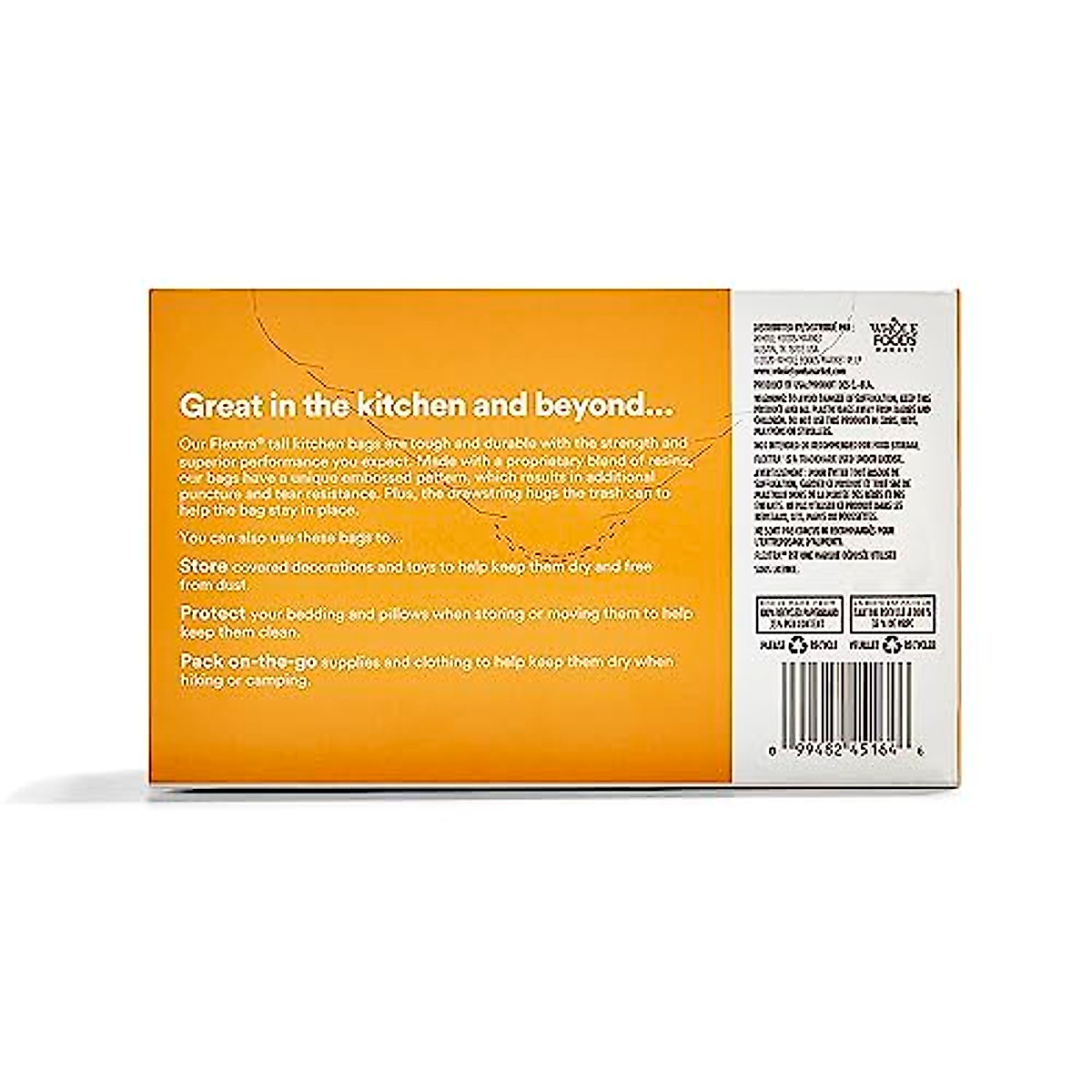 365 by Whole Foods Market, Bag Kitchen Tall Drawsting Flextra 13 Gallon, 60 Count
