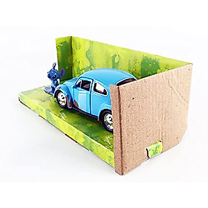 Jada Toys Disney Lilo and Stitch 1:32 Volkswagen Beetle Die-cast Car w/ 1.65" Stitch Figure, Toys for Kids and Adults