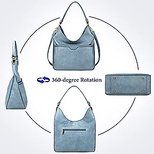 NUBILY Handbags For Women Leather Purses and Handbags Large Crossbody Bags with Adjustable Shoulder Strap