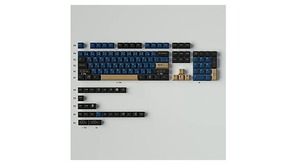 Blue Samurai PBT Keycaps for Mechanical Keyboards | Durable & Stylish