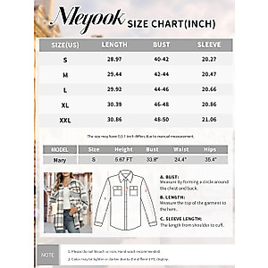 NIeyook Womens Casual Long Sleeve Color Block Plaid Shacket Flannel Lapel Button Down Fall Shacket Jacket Outwear Coats