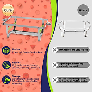 STEELUS 4 Pack Chafing Dish Set with Full Size Food Pan, Stainless Steel Chafer Food Warmer, Complete Set