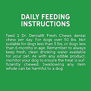 Dr. Dental Large Fresh Chews Dental Dog Treats Clear, Large-18 OZ