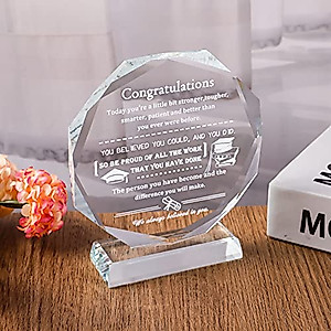 Movdyka Graduation Gifts for Her Him Cool, High School College 2023 Graduation Gifts for Her, Congratulations Inspirational Glass Keepsake for Masters PHD Degree