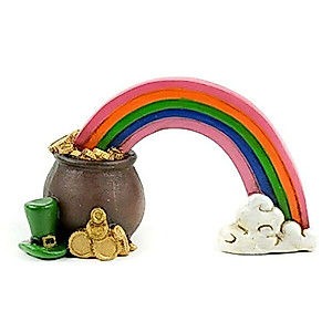 MIABE Miniature Fairy Garden AccessoriesSupplies for Rainbow and Pot of Gold 1pc MI 55806 Irish for Garden, Patio, Deck, Porch, Terrarium, Dollhouse - Yard Art Decoration.