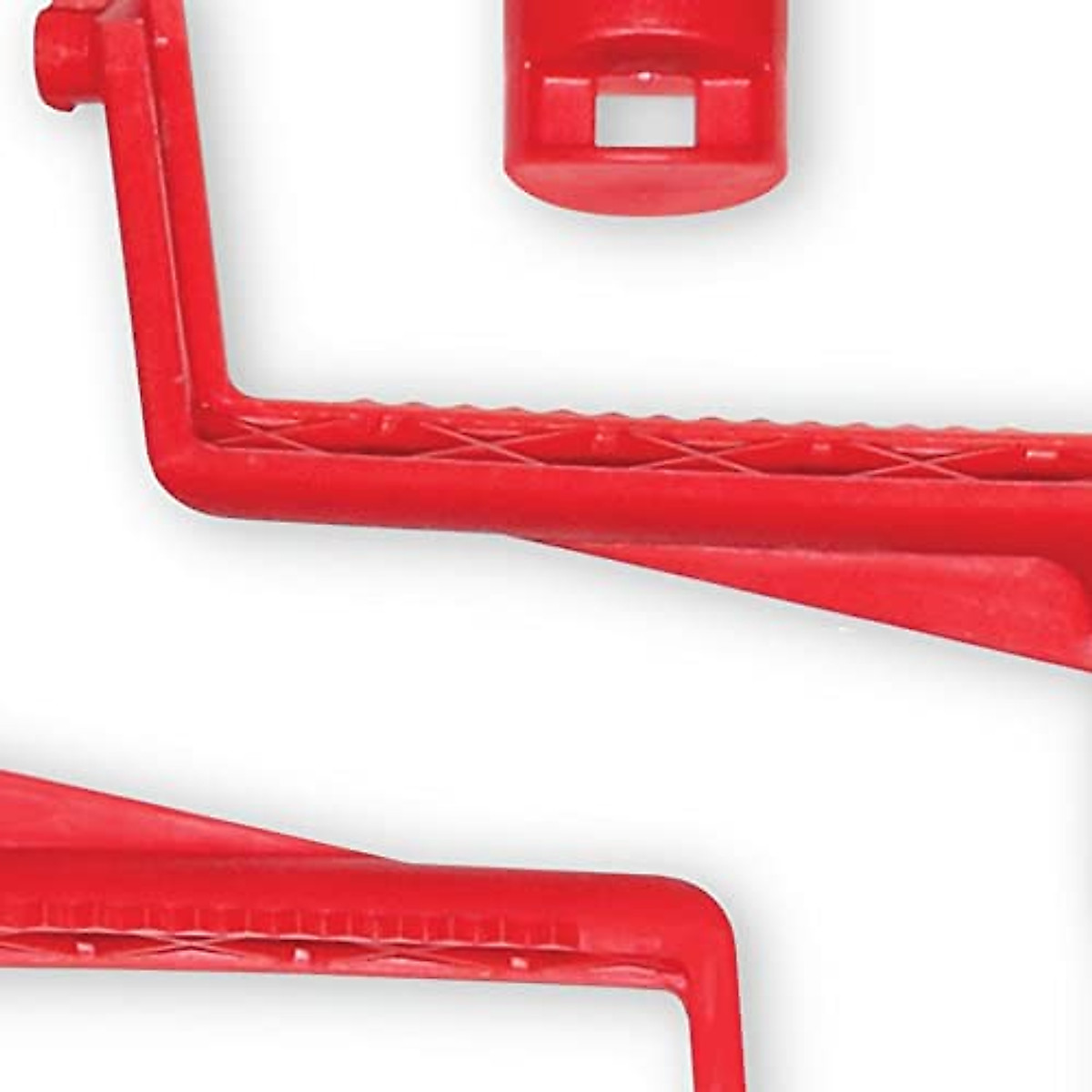 SPARTA Upright Dustpan with Aluminum Handle, Serrated Edge for Broom Combing, Secure Yoke Lock with Easy Storage Hanging Hole for Commercial Cleaning, Plastic, 30 Inches, Red