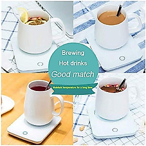 Misby Coffee Warmer for Desk Mug Warmer with Automatic Shut Off Coffee Cup Warmer Keep Coffee, Beverage, Milk, Tea and Hot Chocolate Warm (White)