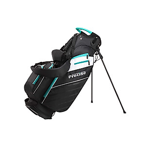 Precise AMG Men's Complete Golf Clubs Package Set Includes Titanium Driver, S.S. Fairway, S.S. Hybrid, S.S. 6-PW Irons, Putter, Bag, 3 H/C's Right Hand - Choose Size! (Tall Size +1", Right Hand)