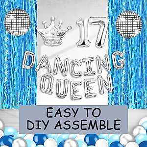 Dancing Queen Party Decorations 17 - Mamma Mia Party Decorations, Glitter Dancing Queen Banner Disco Ball Decoration for Mamma Mia Bachelorette Party Birthday Decorations Bridal Shower