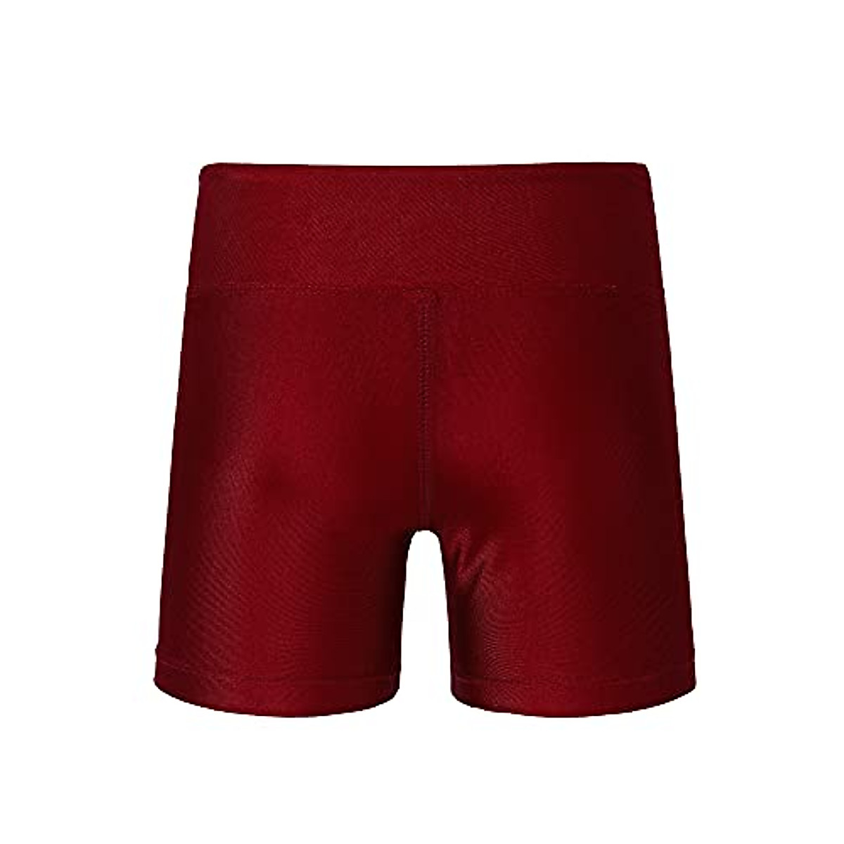 Hansber Kids Girls Boycut Shorts Solid Color Sports/Dance/Gymnastics Athletic Bottoms Summer Hot Pants Letter Burgundy 12