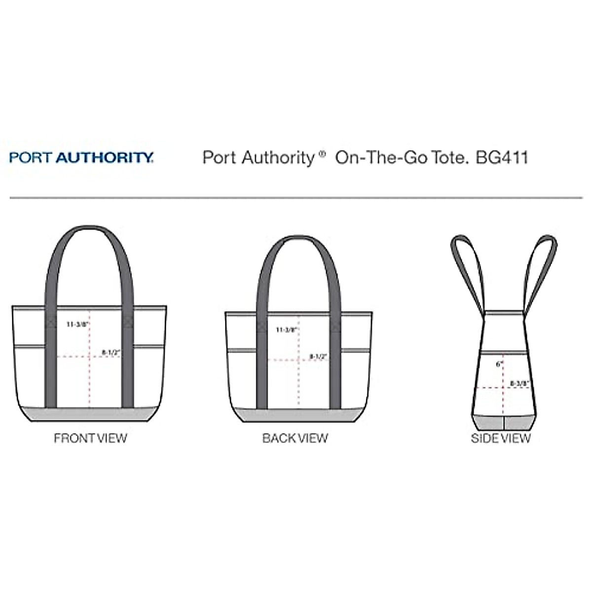 Port Authority Port Authority On-The-Go Tote. BG411 OSFA Deep Aqu/Dk Ch