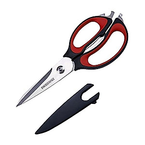 Farberware 4-in-1 Kitchen Shears, 2-Piece, Black and Red