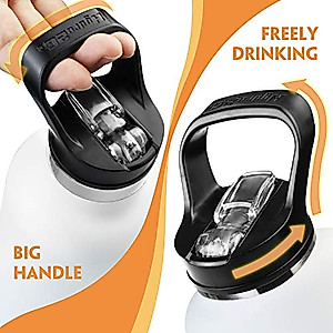 2PC Straw Lids for Hydro Flask Standard Mouth 12, 18, 21, 24 oz & Simple Modern Ascent 12-64oz Bottles BPA-free Leakproof Replacement Lids Water Bottle Accessories