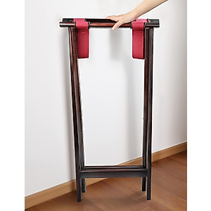 New Star 20021 Mahogany Finish Solid Birchwood Tray Stand, 31-Inch, Brown