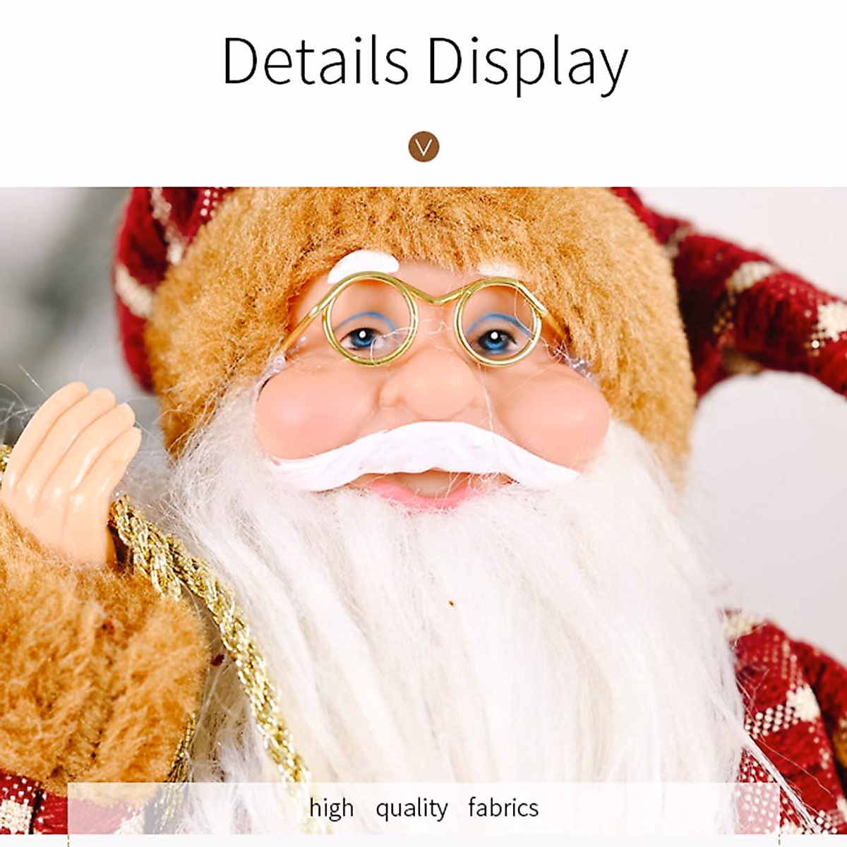 Forart 12 Inch Christmas Santa Claus Dolls Standing Santa Claus Figurine Christmas Figurine Figure Decor for Holiday Party Home Decoration(Ship from USA)