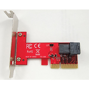 Ableconn PEXU2-131 PCI Express x4 to SFF-8643 Adapter Card for PCIe U.2 NVMe SSD - Support 2.5-inch U.2 NVMe SSD - U.2 SSD Adapter