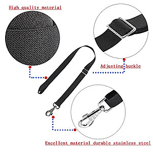 Premium Horse Blanket Sheet Leg Straps, Replacement Stretchy Belly Strap with Swivel Snaps and Loop End, Adjustable Length from 22 to 40 Inch Black (2 Pcs)