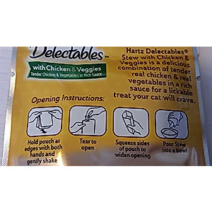 Delectables Stew Lickable Treat With Chicken & Veggies in Rich Sauce (4-POUCHES) (NET WT 1.4 OZ EACH)