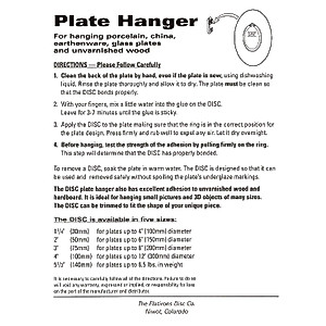 Flatirons Disc Adhesive Medium Plate Hanger Set (4-3 Inch Hangers)