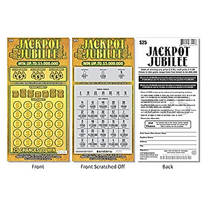 Larkmo Prank Gag Fake Lottery Tickets - 8 Total Tickets, 4 of Each Winning Ticket Design, These Scratch Off Cards Look Super Real Like A Real Scratcher Joke Lotto Ticket, Win 10,000 or $50,000