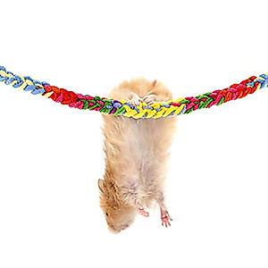 jiebor 6Pcs Sugar Glider Toys Cage Accessories Hanging Climbing Rope for Rat Ferret Hamster Parrot Small Birds Animal