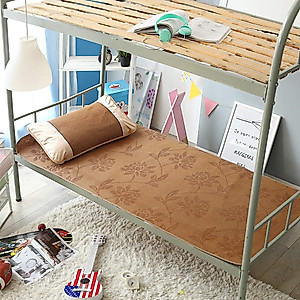 Summer Mattress, Home Cooling Textile Rattan Mat, Foldable Summer Bed Mat Cooling Bed for Home School Dormitory(90 * 195cm)