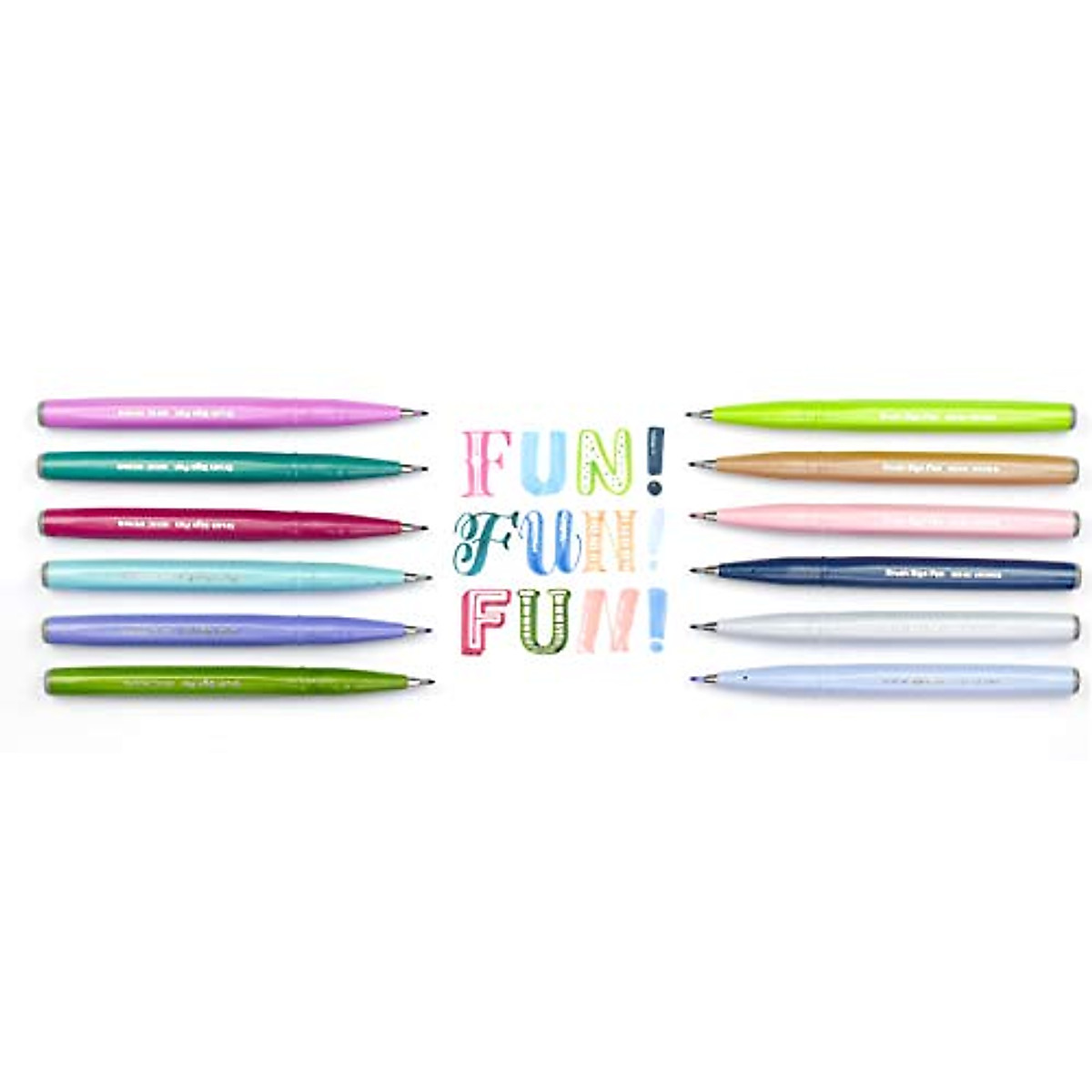 Pentel Brush Sign Pen Pastel colors SES15C - Brush Nib - Fibre Tip