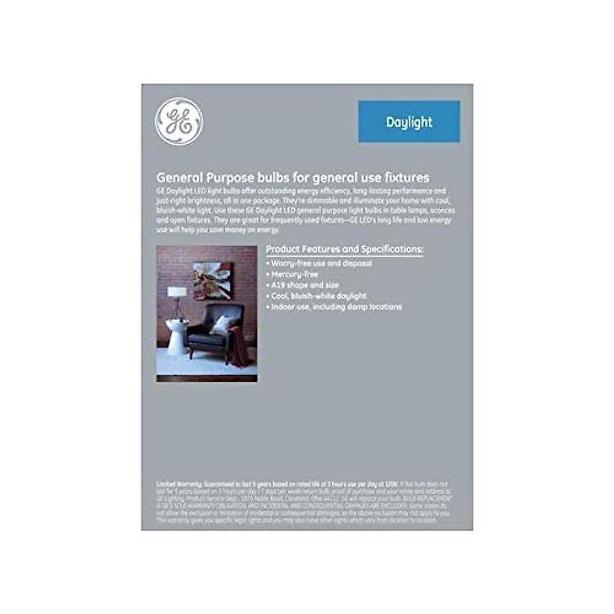 GE Classic 60-Watt EQ A19 Daylight Dimmable LED Light Bulb (8-Pack)